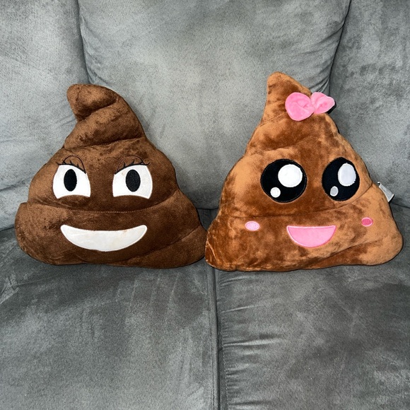 No Brand | Accents | Emoji Boy Girl Poop Pillows 2 Pillows | Poshmark